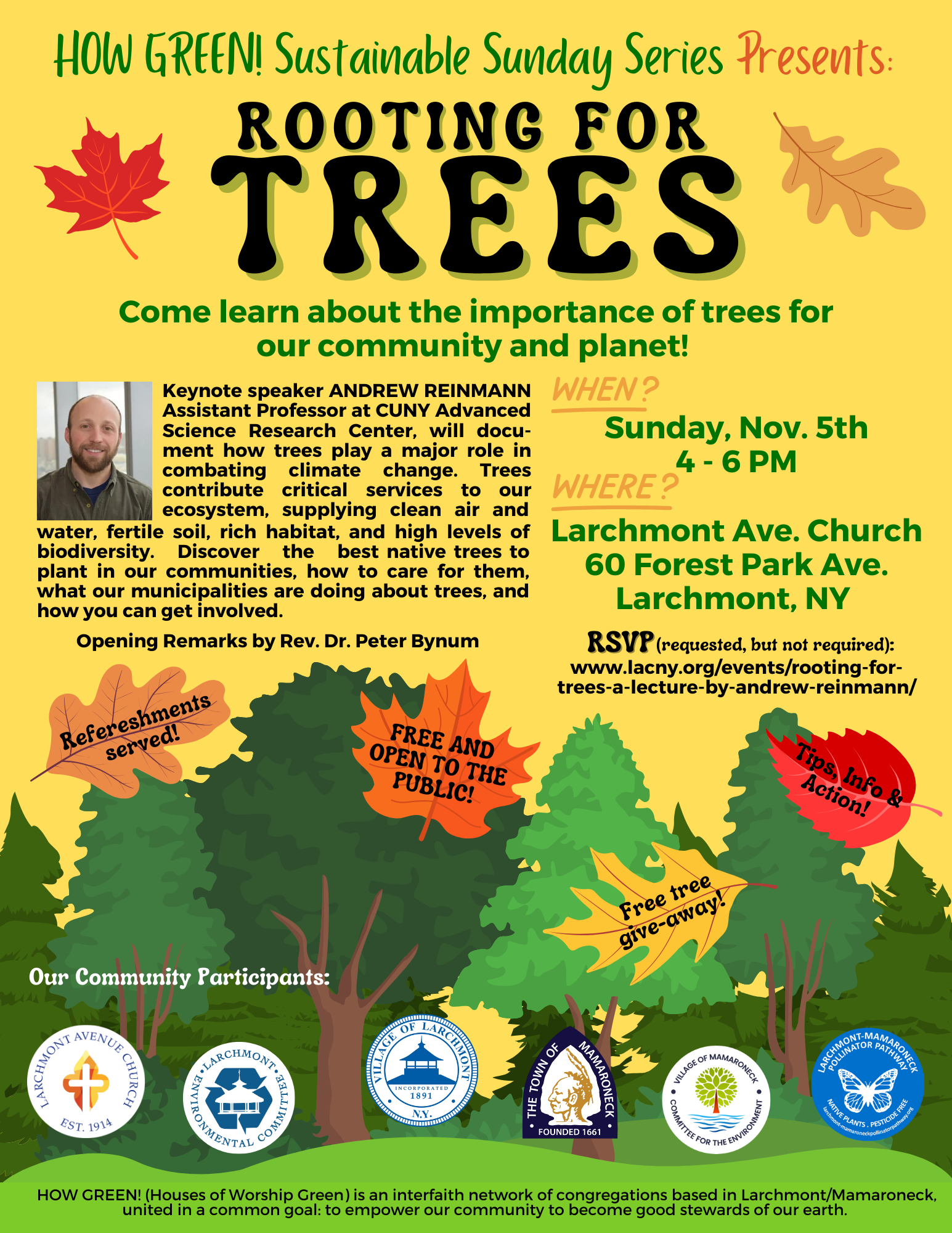 "Rooting for Trees" - a lecture by Andrew Reinmann - Larchmont Avenue ...